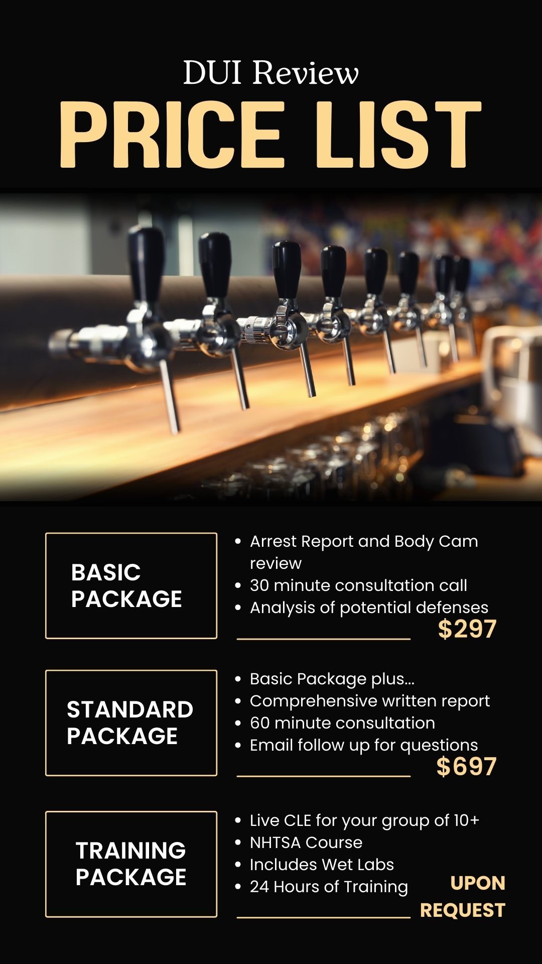 DUI Review Pricing - Training Resolved, LLC